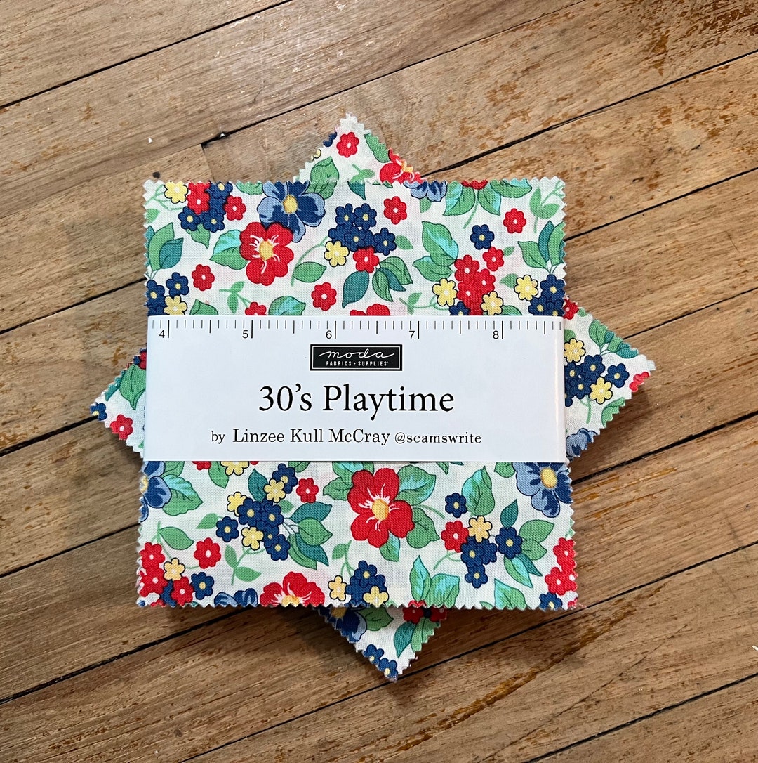30’s Playtime Charm Pack Fabric, 1930’s Reproduction Fabric Collection ...