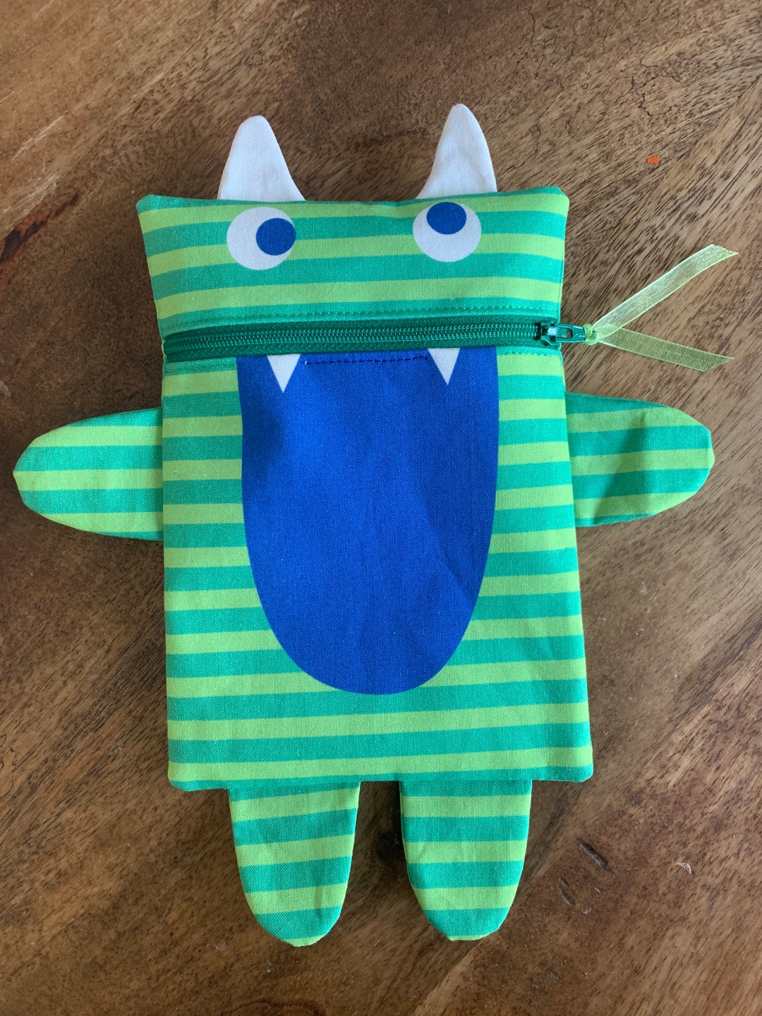 Sewing Project for Kids Monster Zipper Pouch Sewing Kit Cut - Etsy