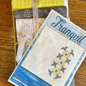 Tranquil Quilt Kit - Paper Pieced Quilt Kit, Modern Quilt Kit, White ...