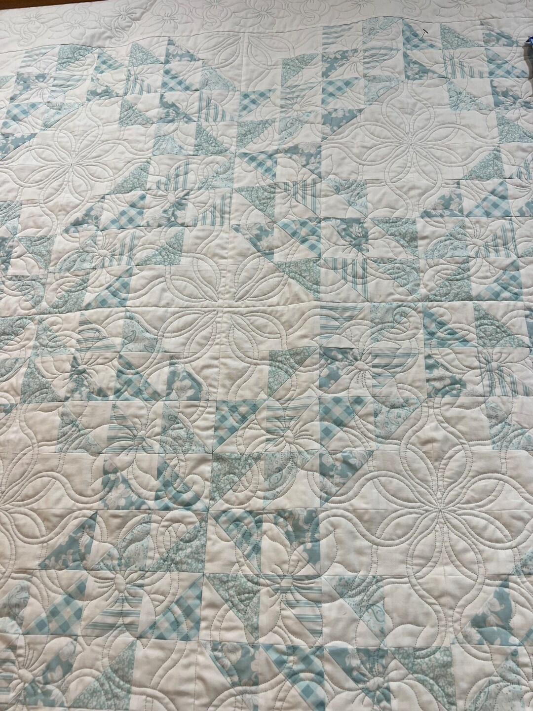 Waves Quilt Kit, Blue & White Quilt Kit, Twin Size Quilt, 90 X 90 ...