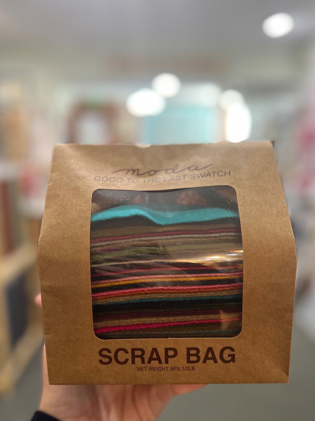 Wool Fabric Scrap Bag, Multi Color Surprise Bag of Wool Scraps, Mix of ...