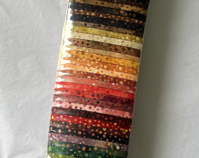 Hoffman Nature 885 Dot Pop Fabric, Jelly Roll, Batik Fabric, Jelly Roll, 2.5" Fabric Strips ...