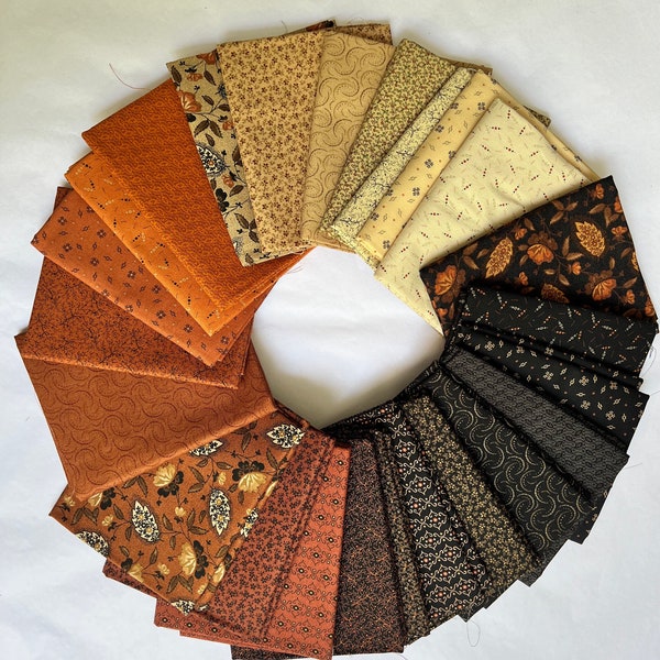 Pam Buda Cheddar and Coral Fabric - Etsy