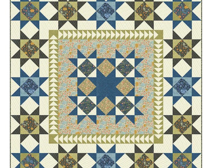 Morris Meadow Stars Quilt Kit, William Morris Fabric Quilt, Blue ...