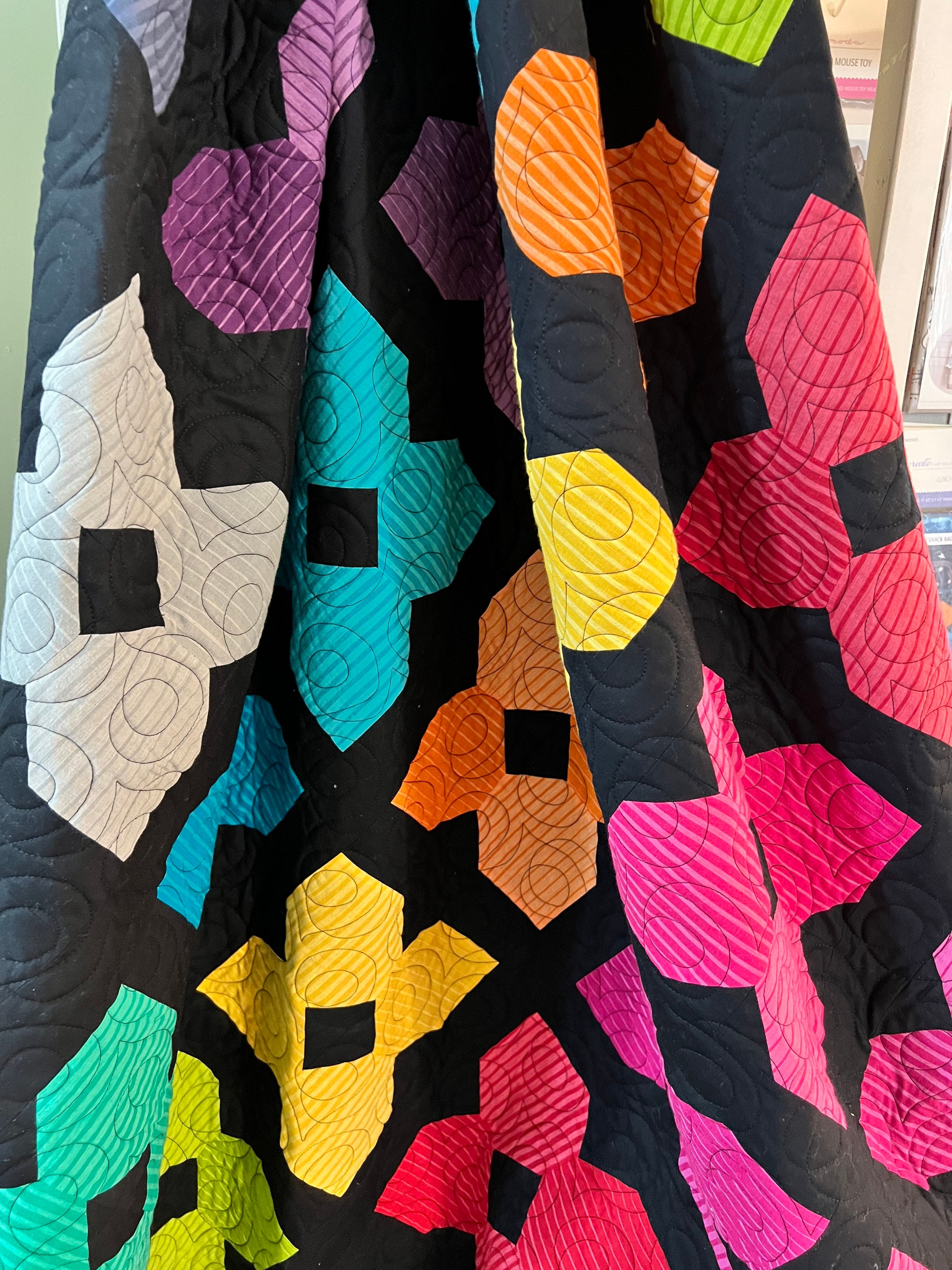 Modern Quilt Kit, Ombre Quilt Kit, Ombre Brunchberries Quilt Kit, Black ...