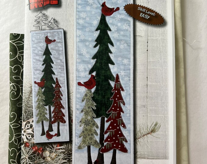 Cardinals in Winter Trees Quilt Kit, Applique Sewing Project, Cardinal ...