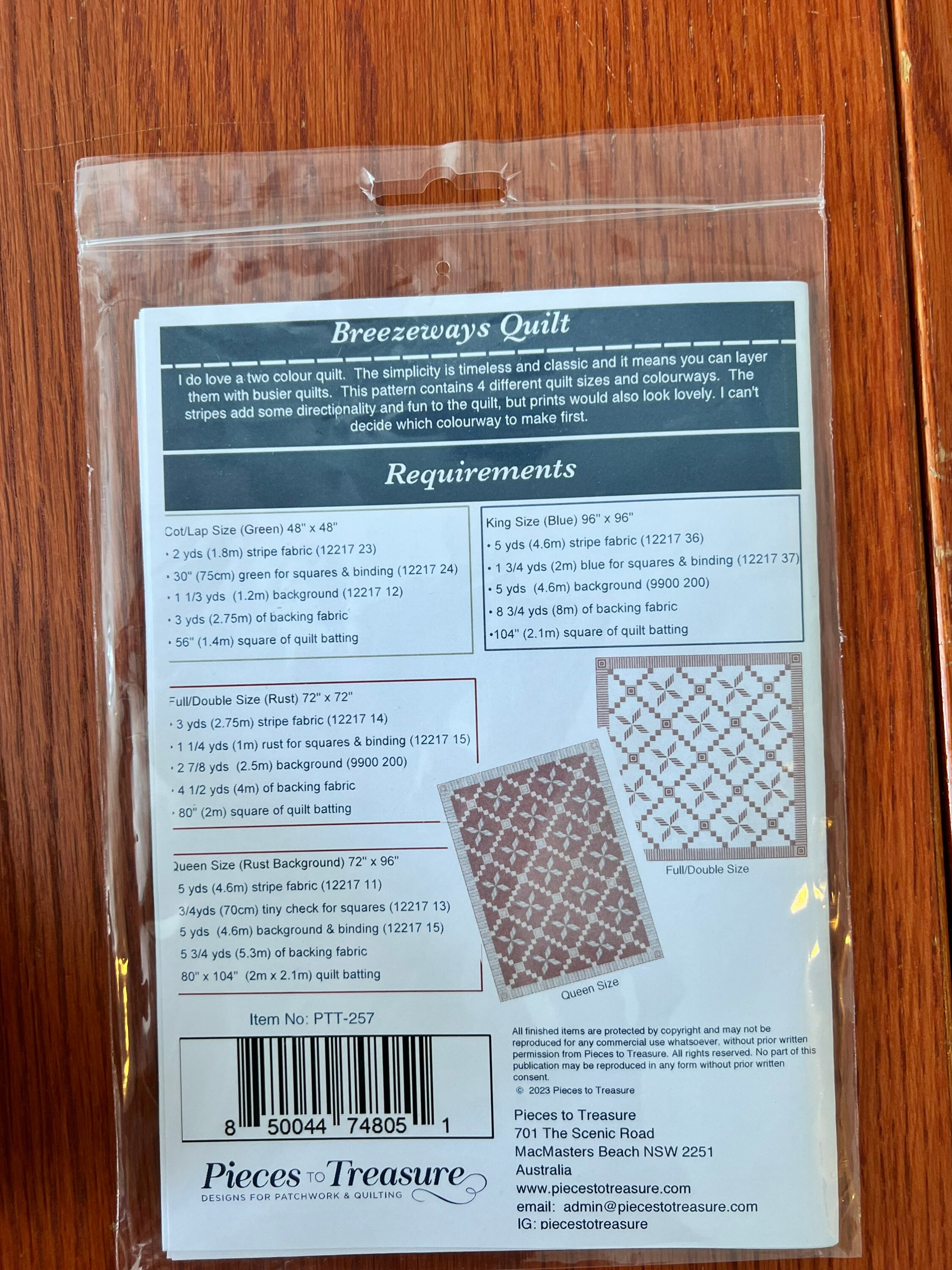 Breezeways Quilt PATTERN by Jenelle Kent for Pieces to Treasure, Cot to ...