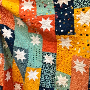 Starlets Quilt Kit Modern Star Quilt Kit 55 X 60 Throw - Etsy