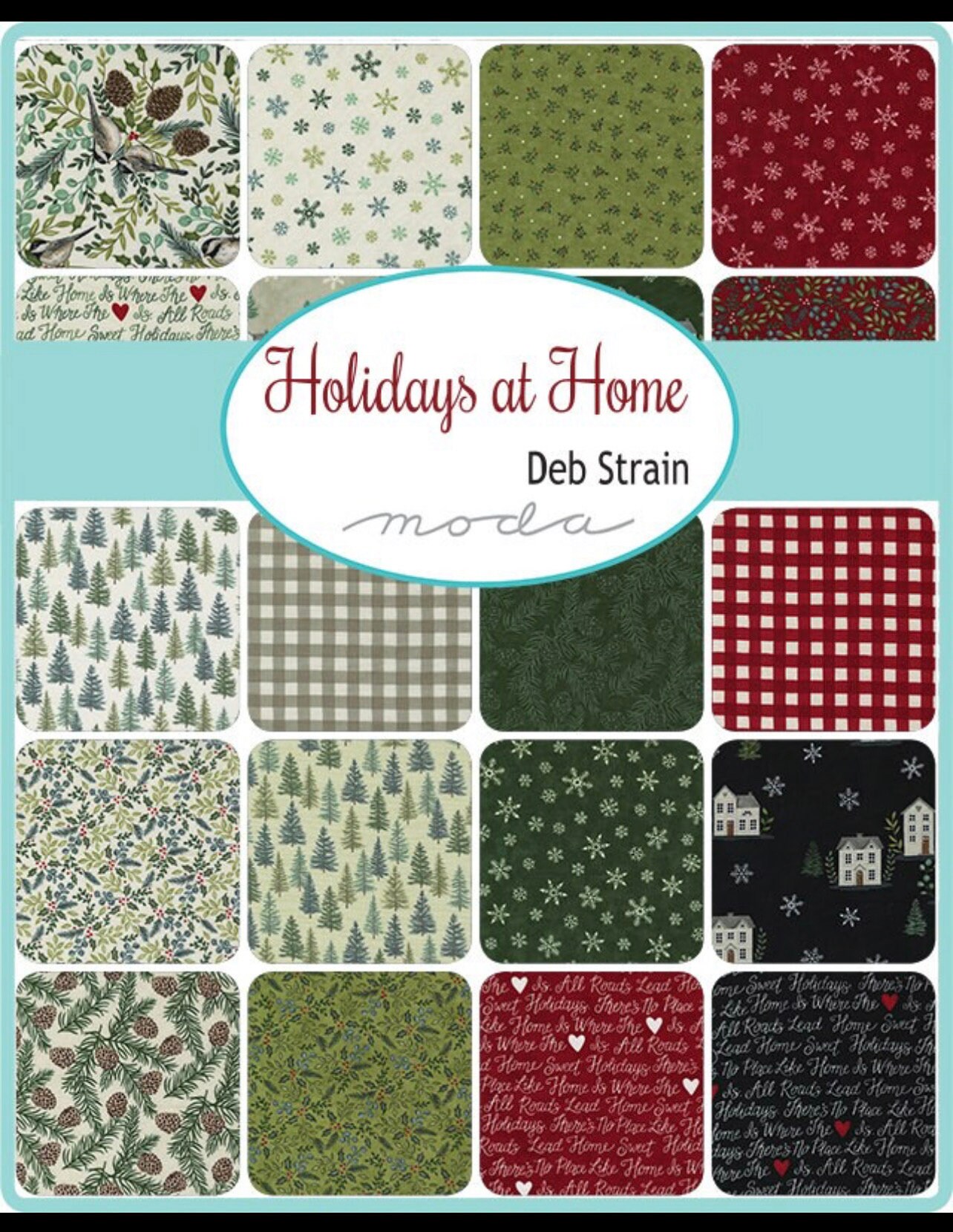 Holidays at Home Layer Cake by Deb Strain, 10 Inch Squares, Modern ...