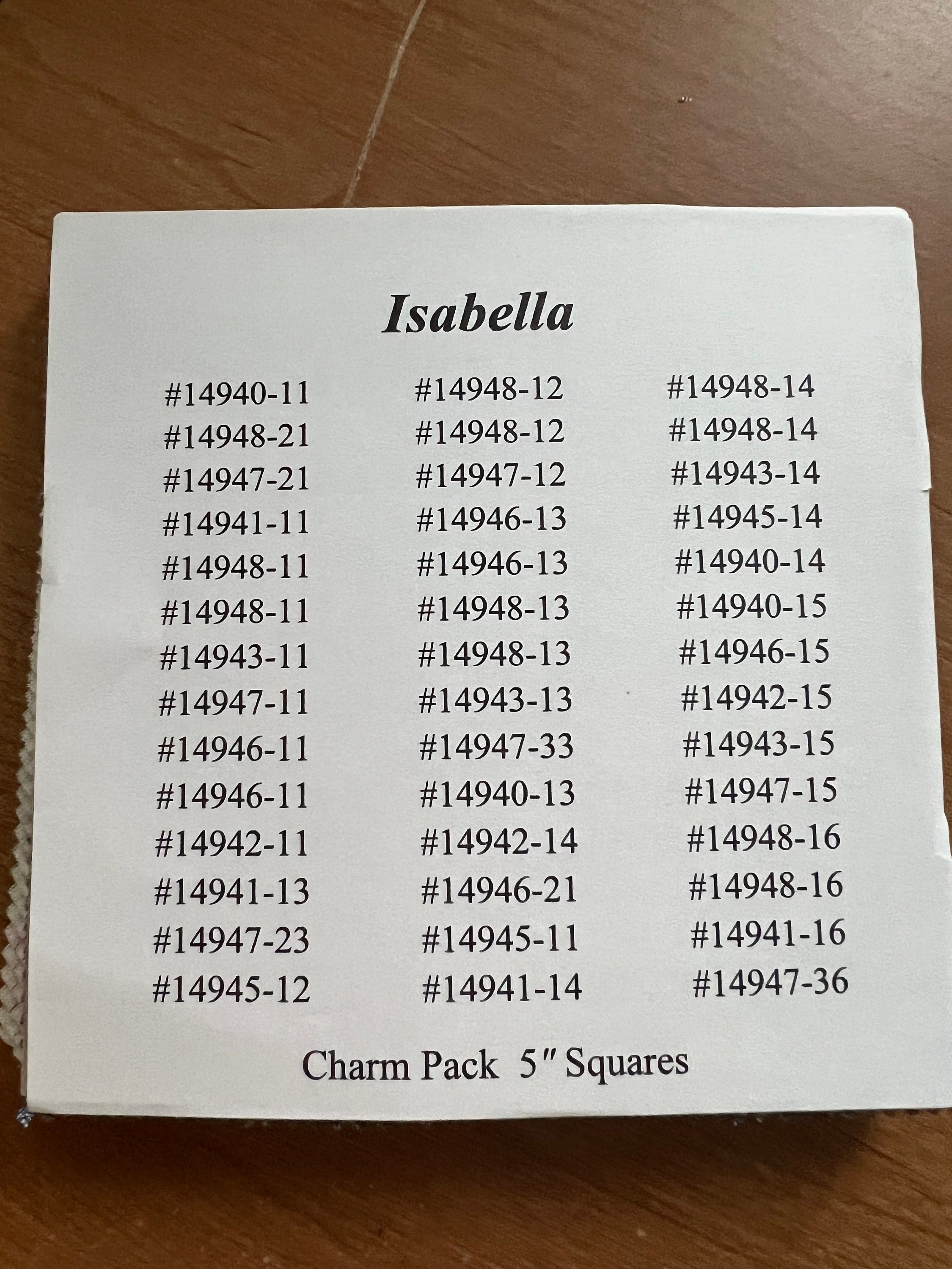 Isabella by Minick & Simpson 5 Charm Pack, Patriotic Floral Fabrics ...