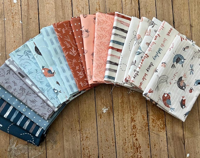 Happiness Blooms Fat Quarter Bundle, Floral Farmhouse Fabric Bundle, 20 ...