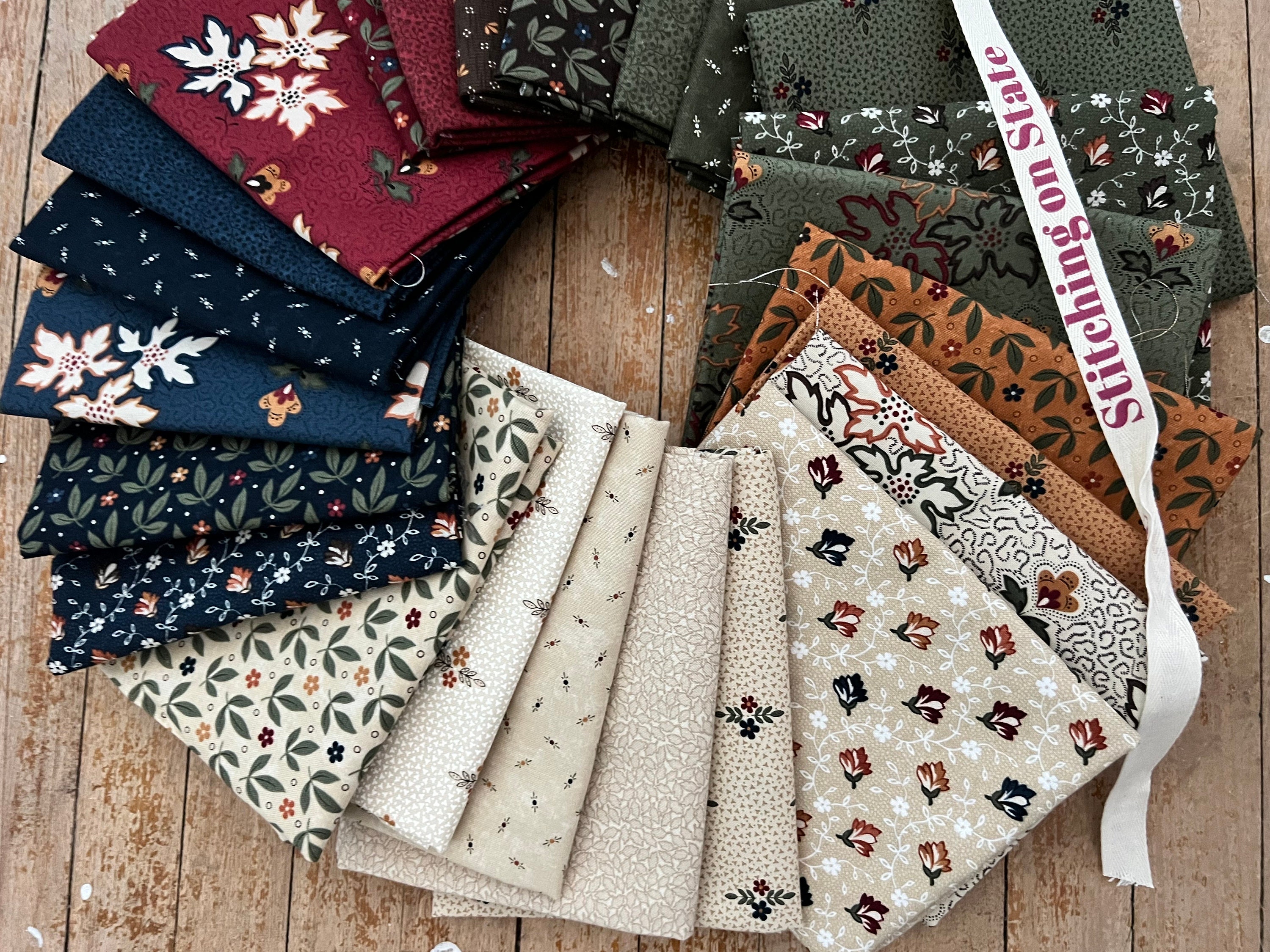 Fluttering Leaves Fat Quarter Bundle by Kansas Troubles 24 Fat Quarter ...