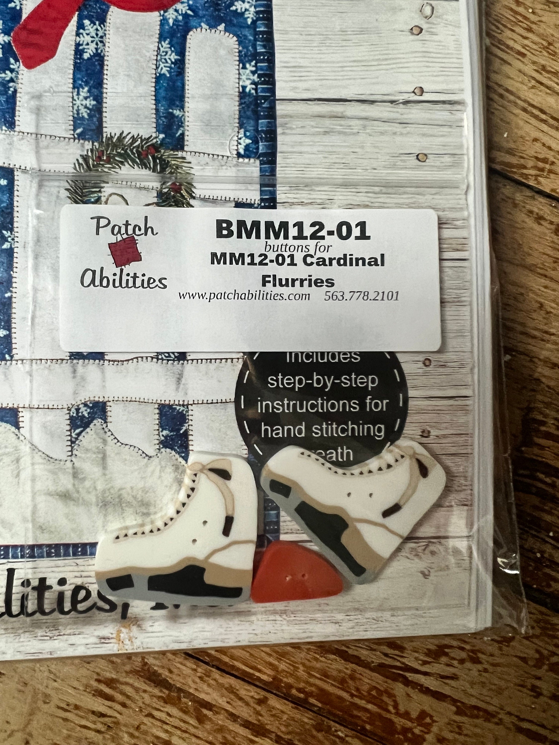 Cardinal Flurries Quilt Kit, Applique Sewing Project, Cardinal Quilt ...