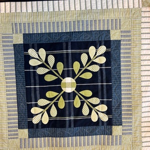 Fern Table Centre Quilt Kit, Blue & Green Table Topper Kit, Table ...