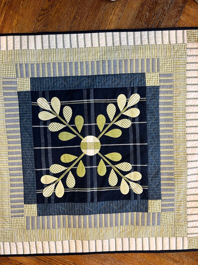 Fern Table Centre Quilt Kit Blue & Green Table Topper Kit - Etsy