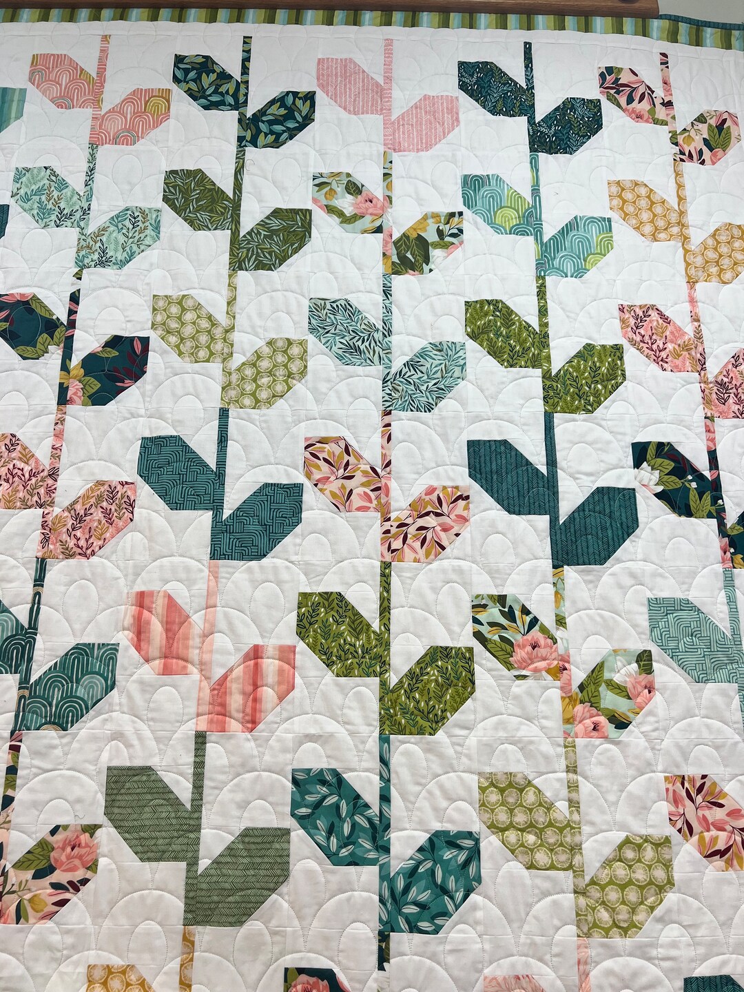 Climbing Vines Quilt Kit, Throw Quilt Kit, Willow 1 Canoe Fabric, Throw ...