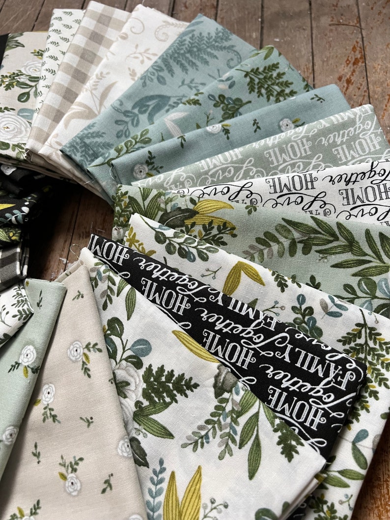 Happiness Blooms Fat Quarter Bundle, Floral Farmhouse Fabric Bundle, 20 ...