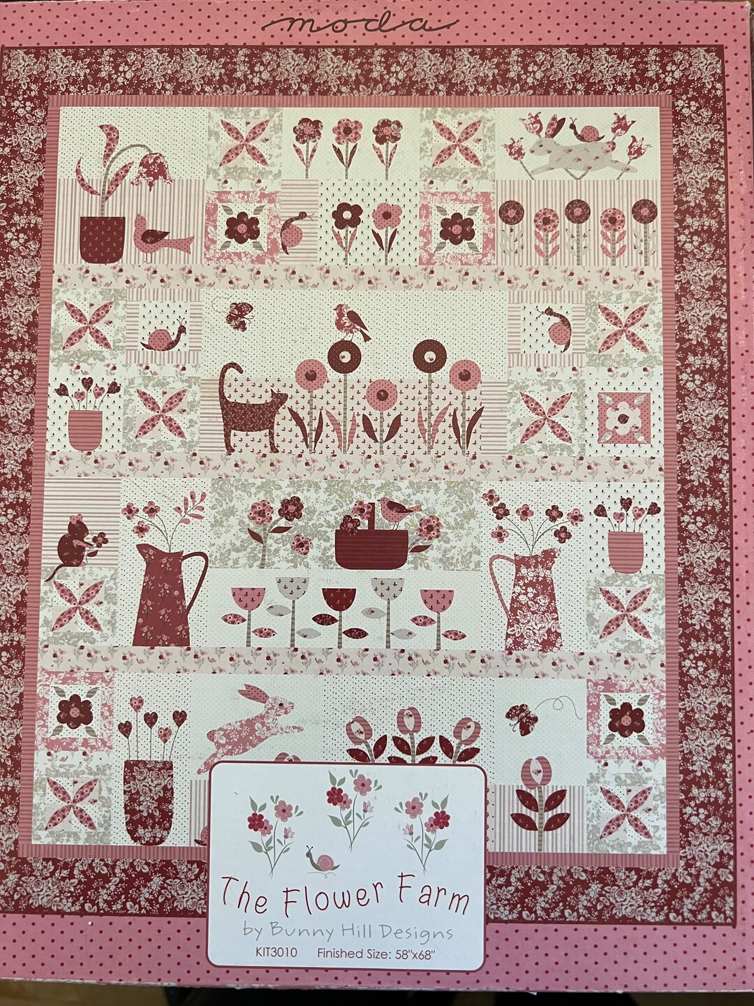 Flower Farm Quilt Kit, Bunny Hill Designs, Throw Size 58" X 68" - Etsy