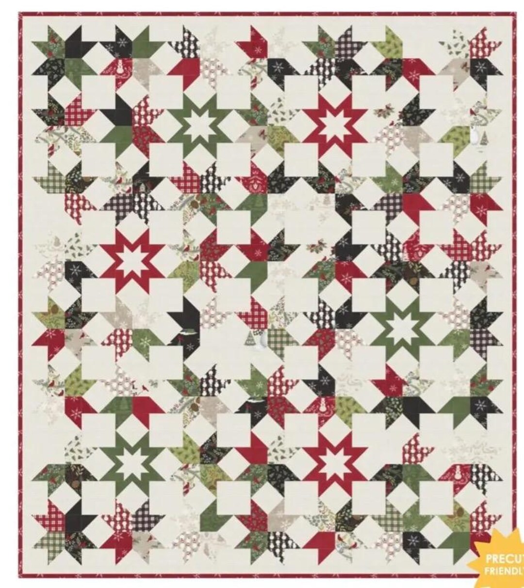Christmas Quilt Kit, Winter Stars Christmas Quilt, Stars Quilt Kit ...