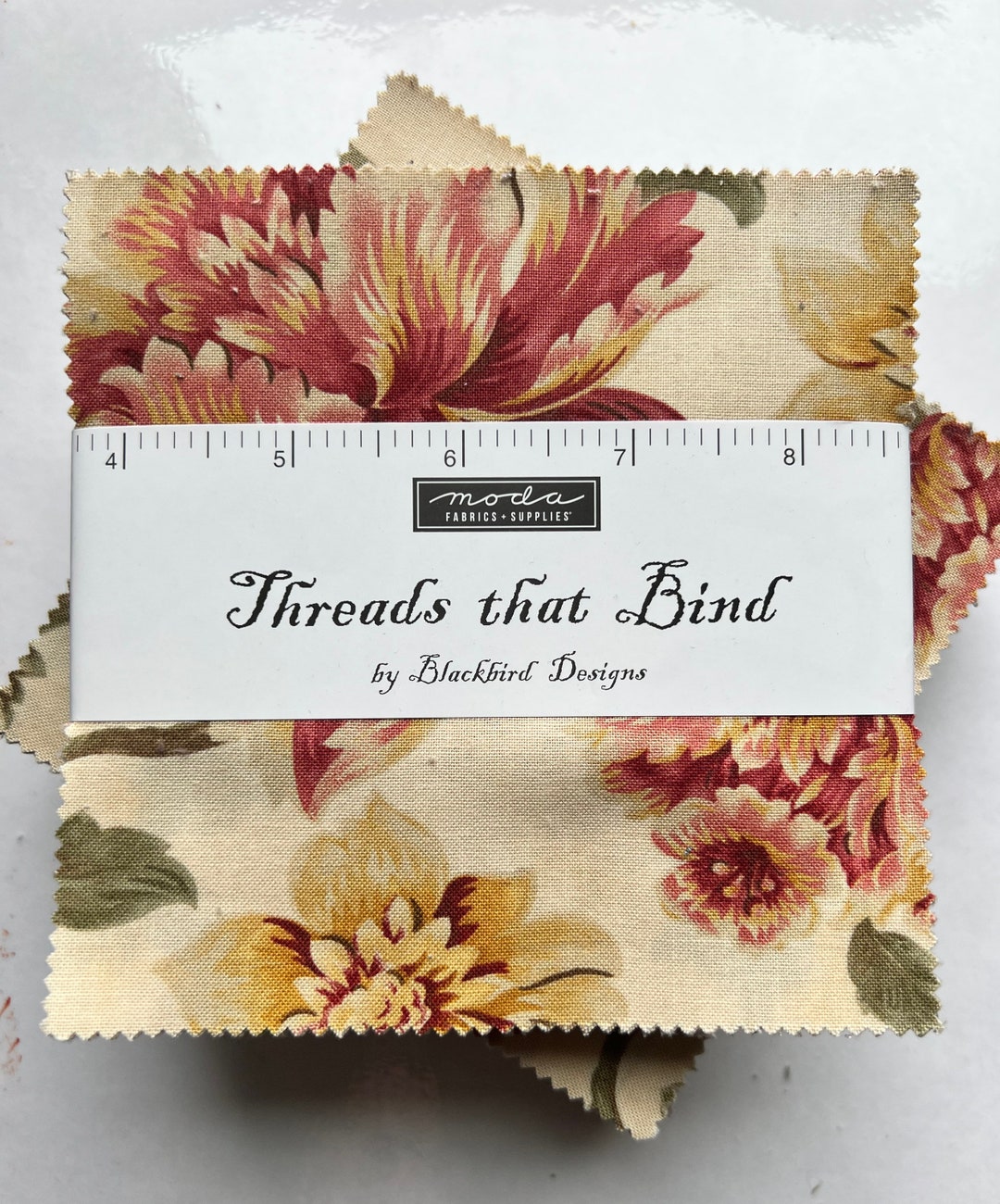 Threads That Bind Charm Pack, 5 Squares, Blackbird Designs Quilting ...