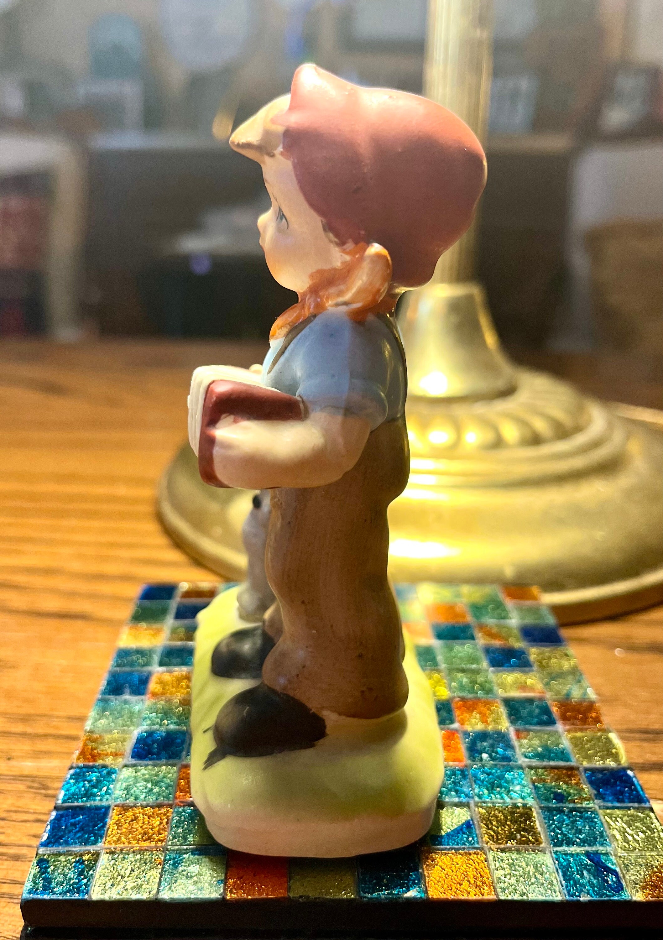 Vintage Ceramic Enesco Boy With Accordion and Dog - Etsy