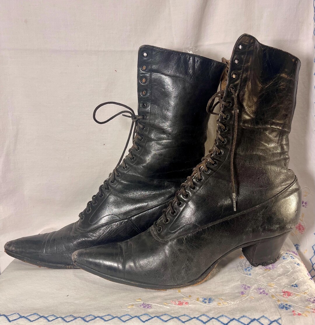 Antique Lace up Women's Boots - Etsy
