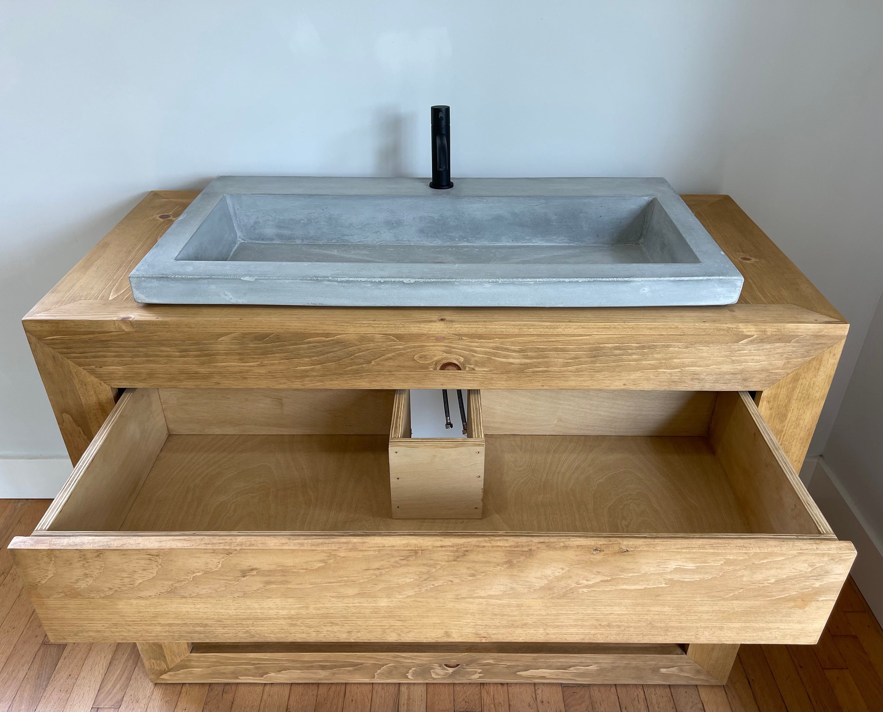 Concrete Bathroom 48 Vanity , Concrete Sink , Bathroom Vanities , Wood ...