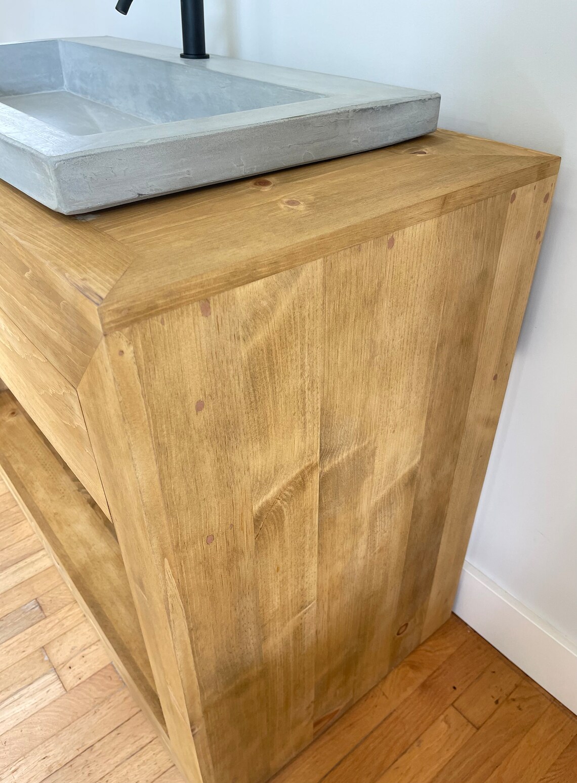 Concrete Bathroom 48” Vanity , Concrete Sink , Bathroom Vanities , Wood ...