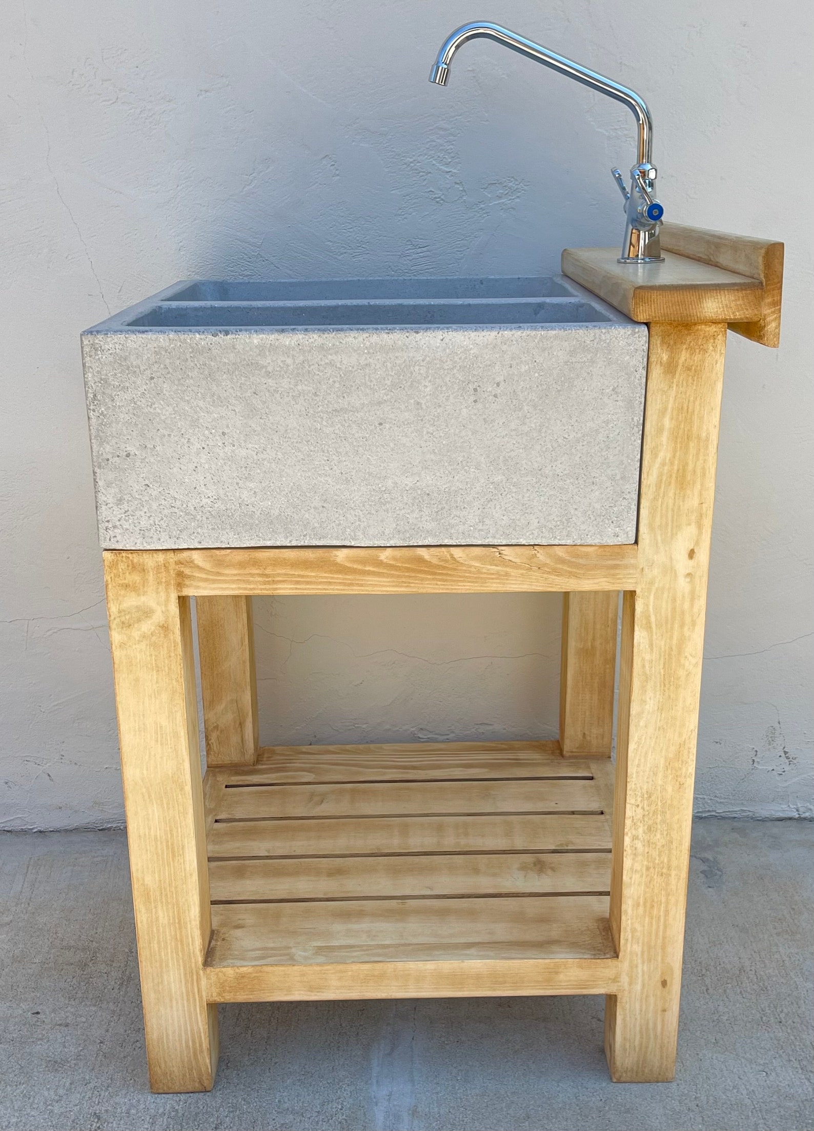 Washboard Utility Sink- Concrete Blend Laundry Room Washbasin ...