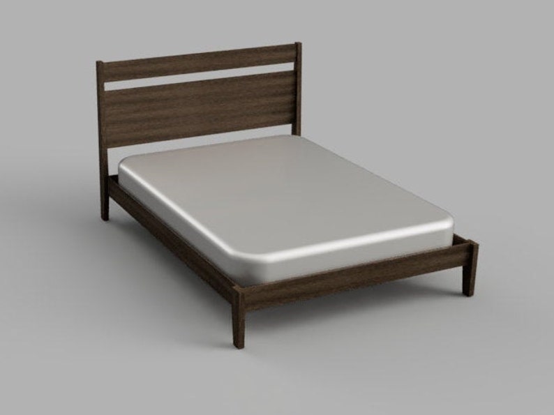 Modern Queen Bed Frame Detailed DIY Build Plans digital - Etsy