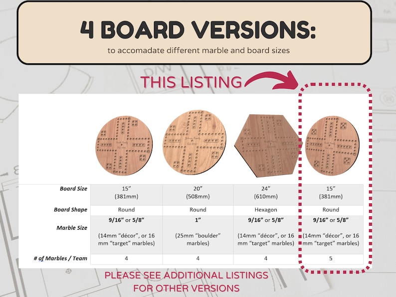 CNC Files + Project Guide | 5 MARBLE Fast Track / Carbles Game - 6 and ...