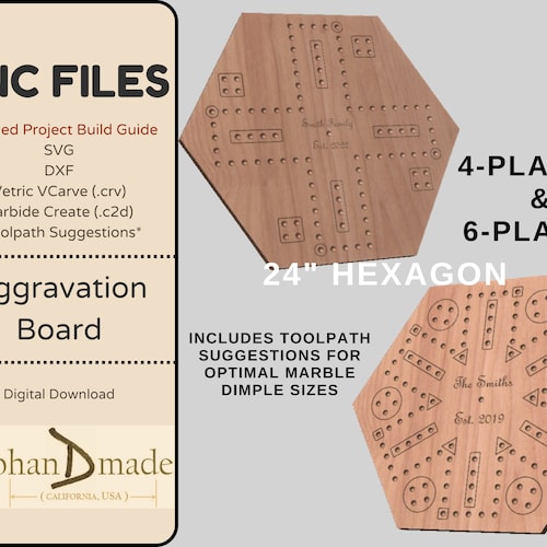 CNC Files Project Guide Aggravation / Wahoo Game 6 and 4 - Etsy
