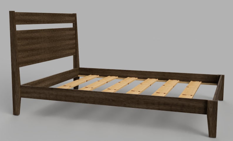Modern Queen Bed Frame Detailed DIY Build Plans digital - Etsy