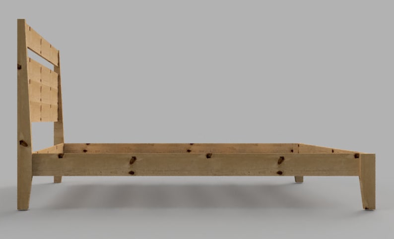 Modern Queen Bed Frame Detailed DIY Build Plans digital - Etsy