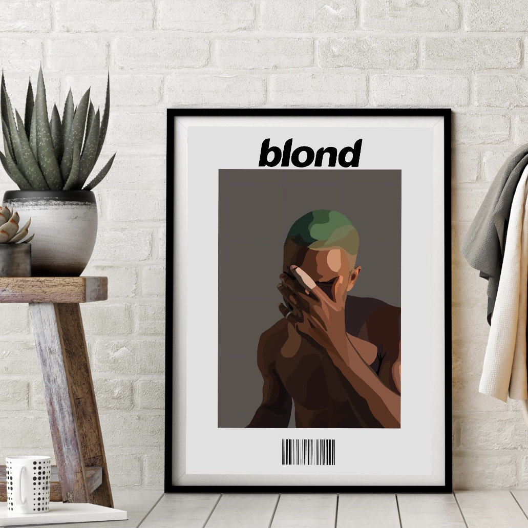 Frank Ocean Blond Album Cover Art Poster Print, Hip Hop Poster, Frank ...
