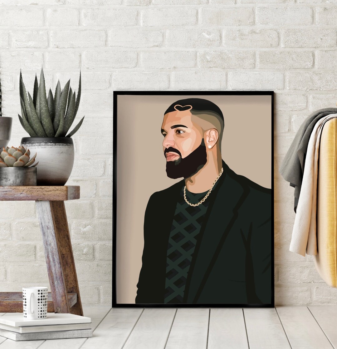 Drake Poster Wall Art Print, Drake Merch, Drake Gifts, Hip Hop Poster ...