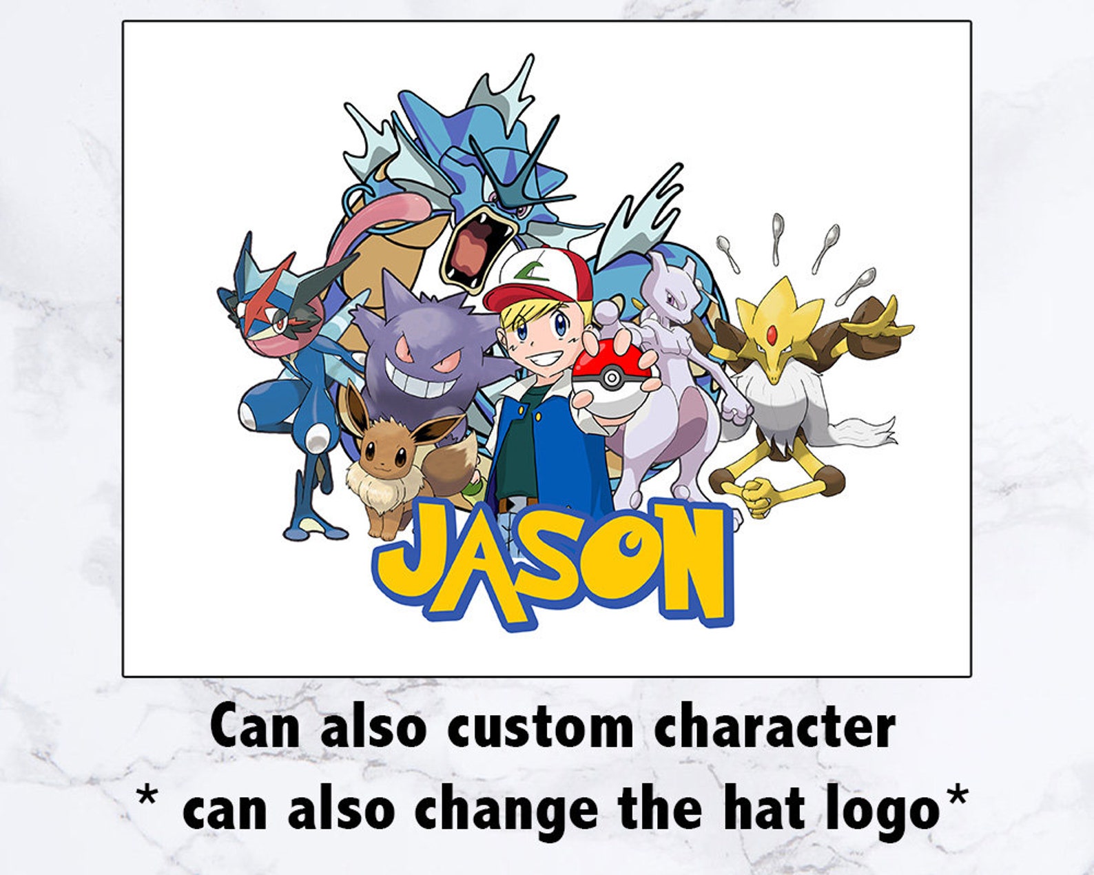 Pokemon Custom Name Poster Digital File Only Custom Name | Etsy