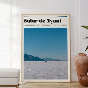 Salt Flats Bolivia Poster, Nature Wall Art, Home Decor, Landscape, Gift ...