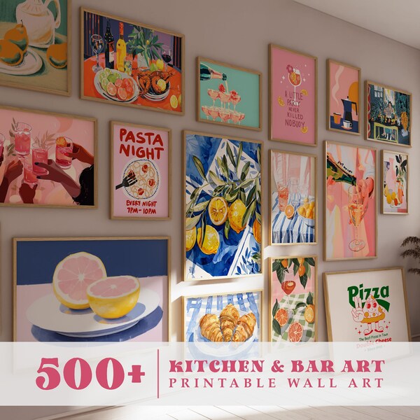 Colorful Kitchen Art - Etsy