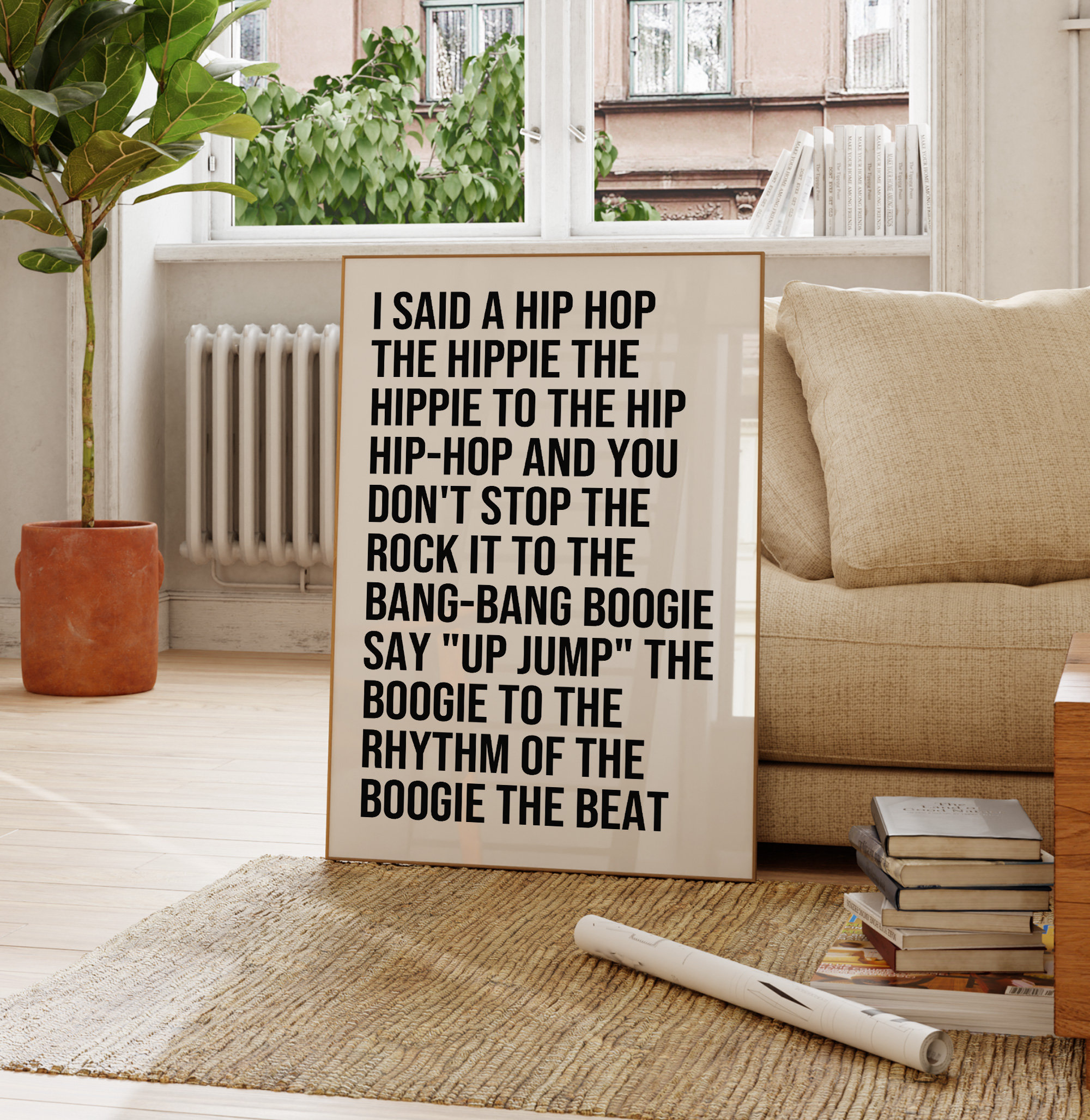 Rapper's Delight, the Sugarhill Gang Music Poster, 80's, Vintage Lyrics ...