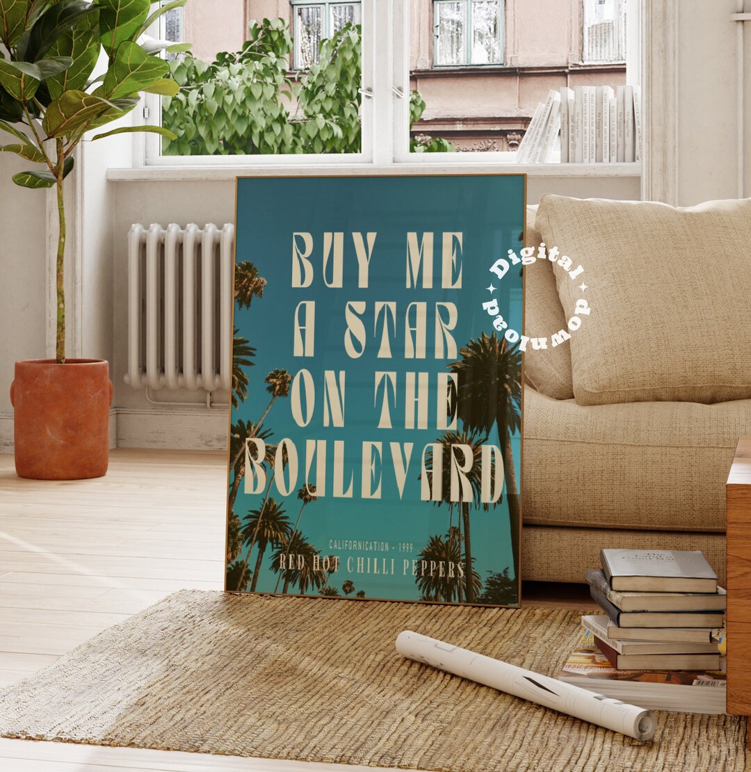 Red Hot Chilli Peppers Poster Under the Bridge Song Lyrics - Etsy