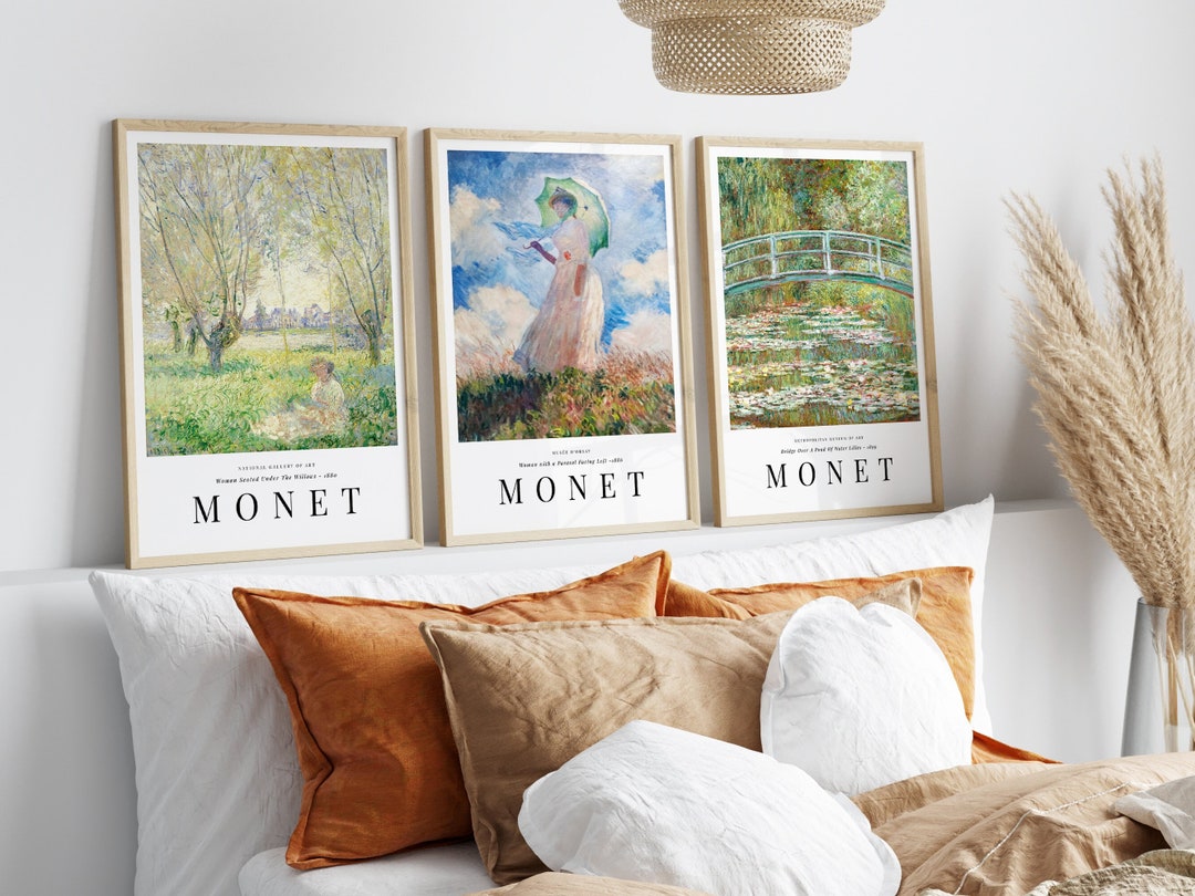 Monet Art Painting Prints, Set of 3, Claude Monet Posters, Famous ...