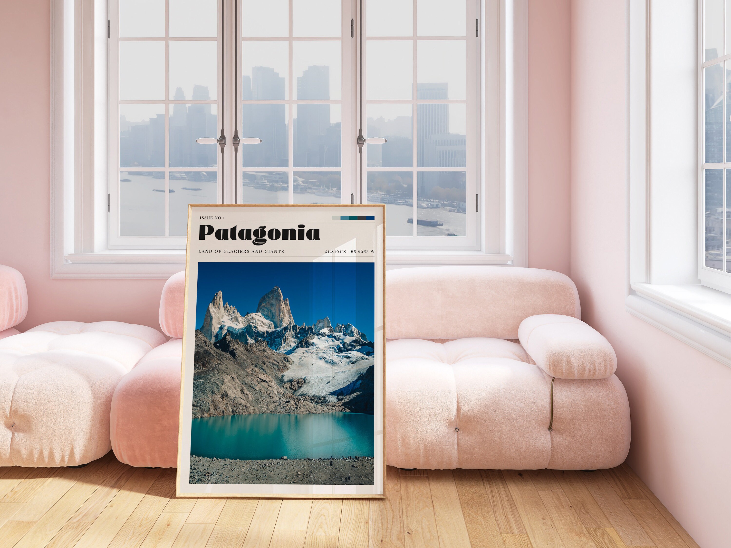 Patagonia Mountain Print, Travel Poster, Vintage Photograph, Nature ...