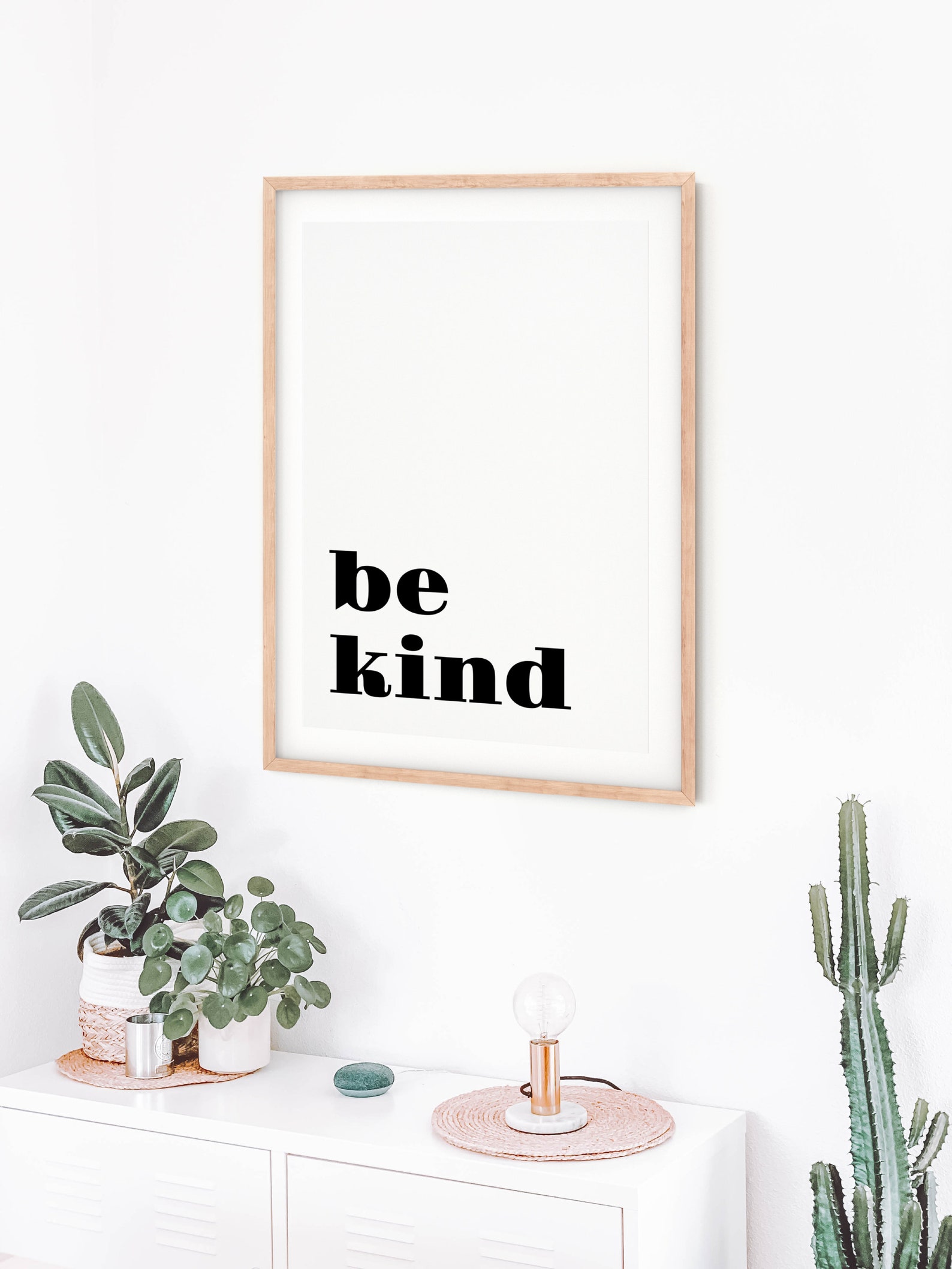 Be Kind Black and White Print Gallery Wall Living Room - Etsy