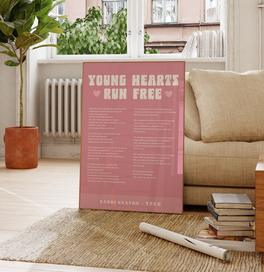 Young Hearts Run Free Music Lyrics Poster Candi Staton - Etsy