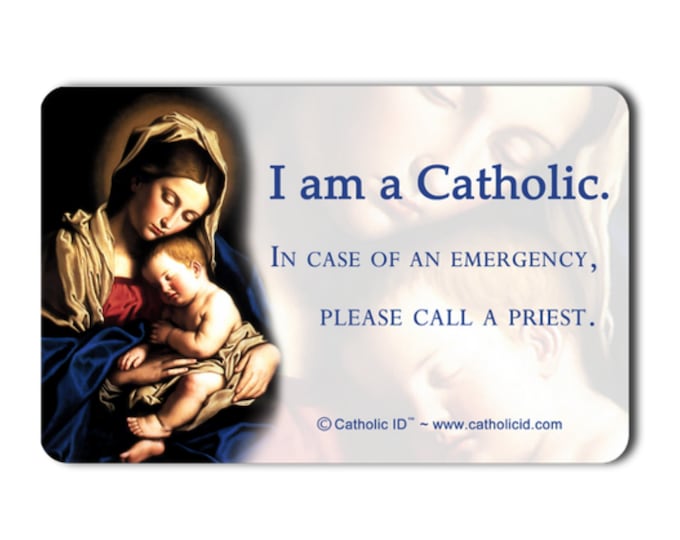 Catholic ID Card - in Case of an Emergency, Please Call a Priest - Etsy