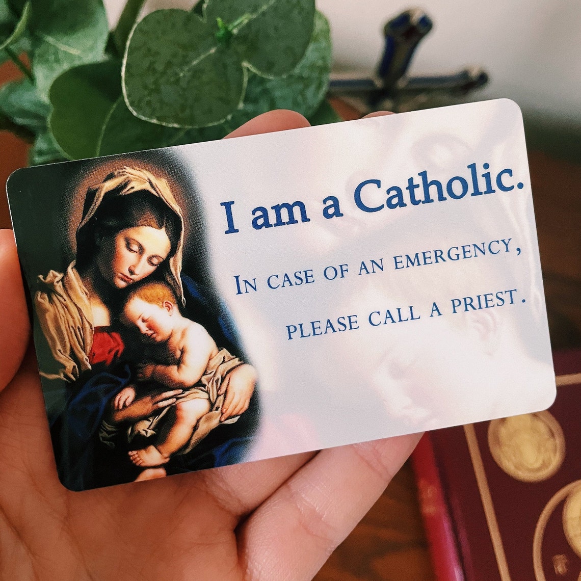 Catholic ID Card High-Quality Plastic Card Act Of | Etsy