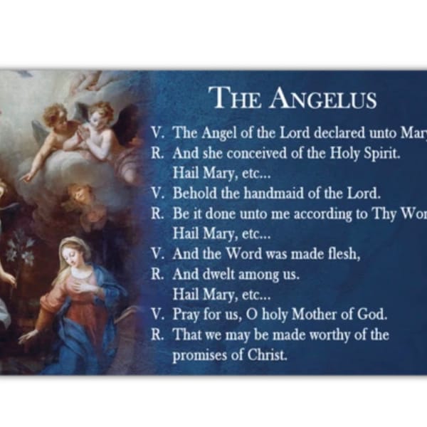 Angelus Prayer Card - Etsy