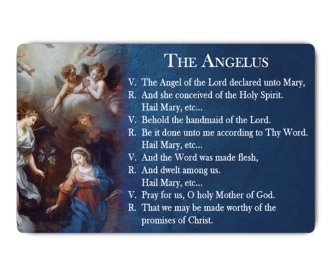 The Angelus Prayer Card | Angelus Prayer | Daily Prayer Card | Prayers ...
