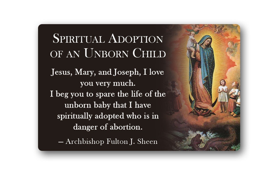 Pro Life Spiritual Adoption of an Unborn Child Prayer Card - Etsy.de